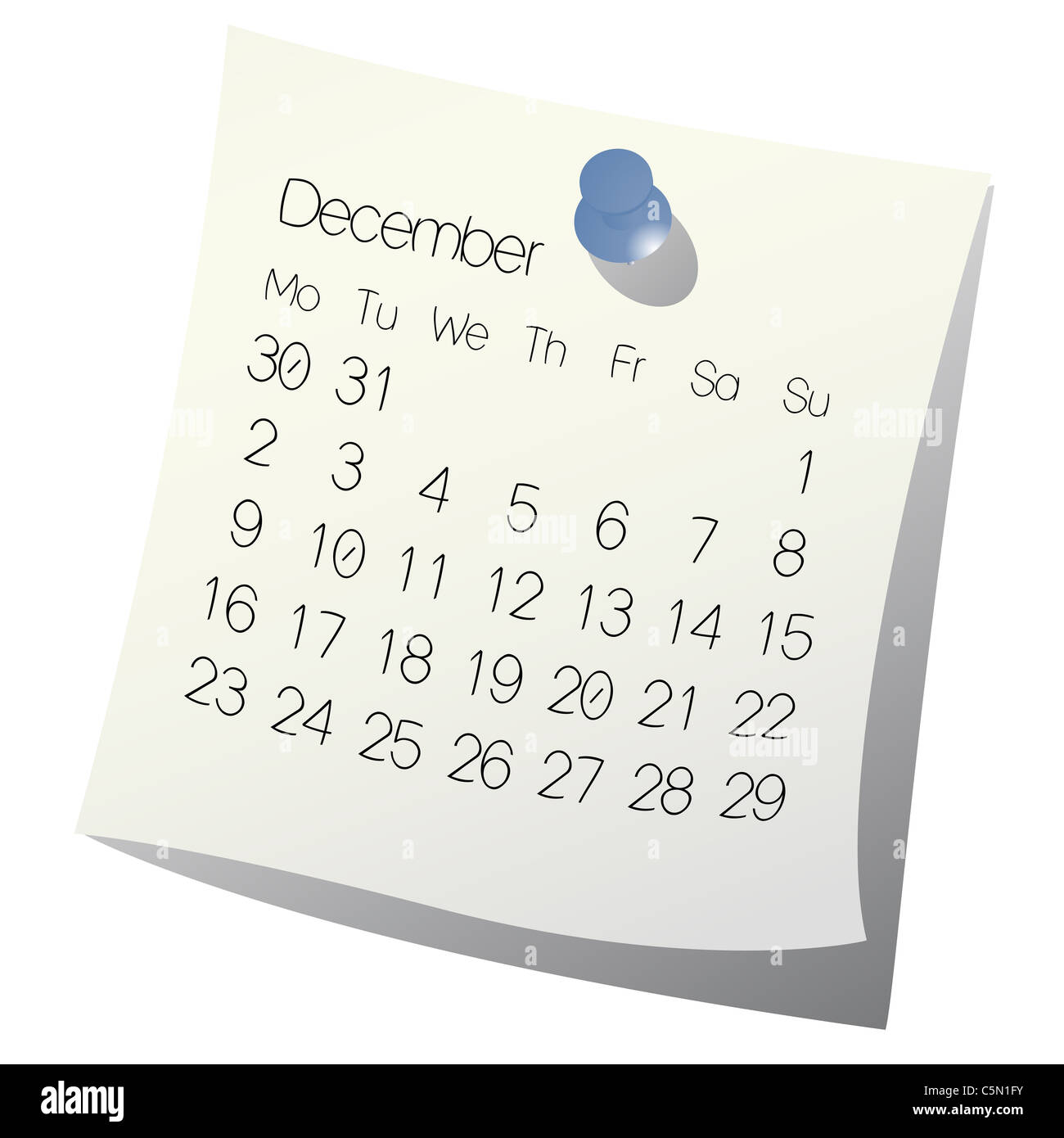 2013 December calendar on white paper Stock Photo - Alamy