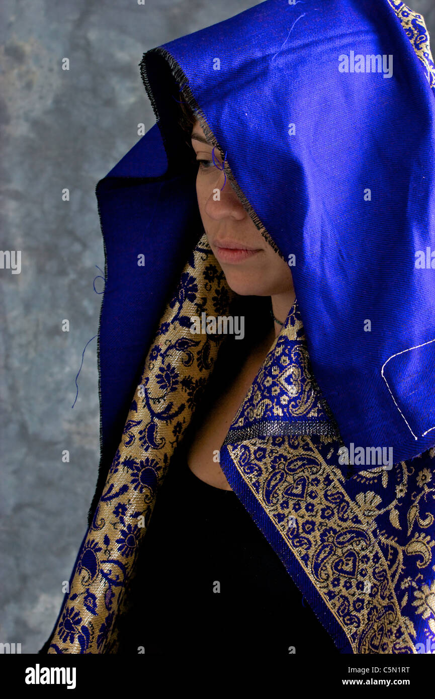 Woman Profile Face Covered High Resolution Stock Photography and Images ...