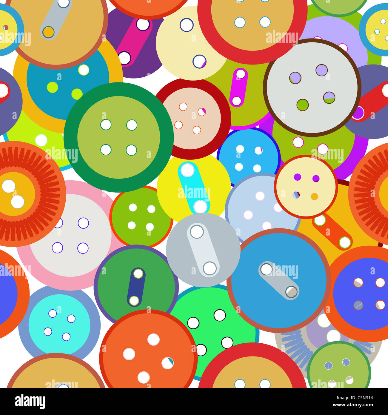 A seamless background with fashion sewing buttons Stock Photo - Alamy