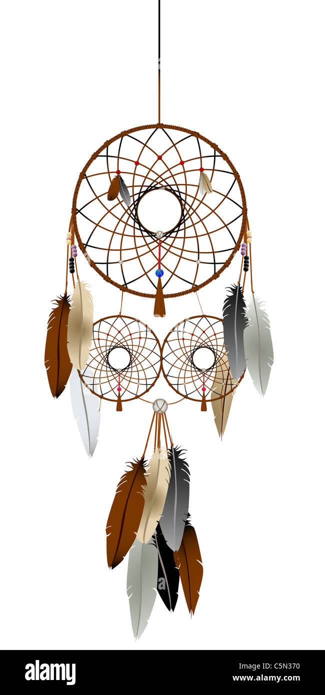A native american indian dream catcher graphic Stock Photo - Alamy