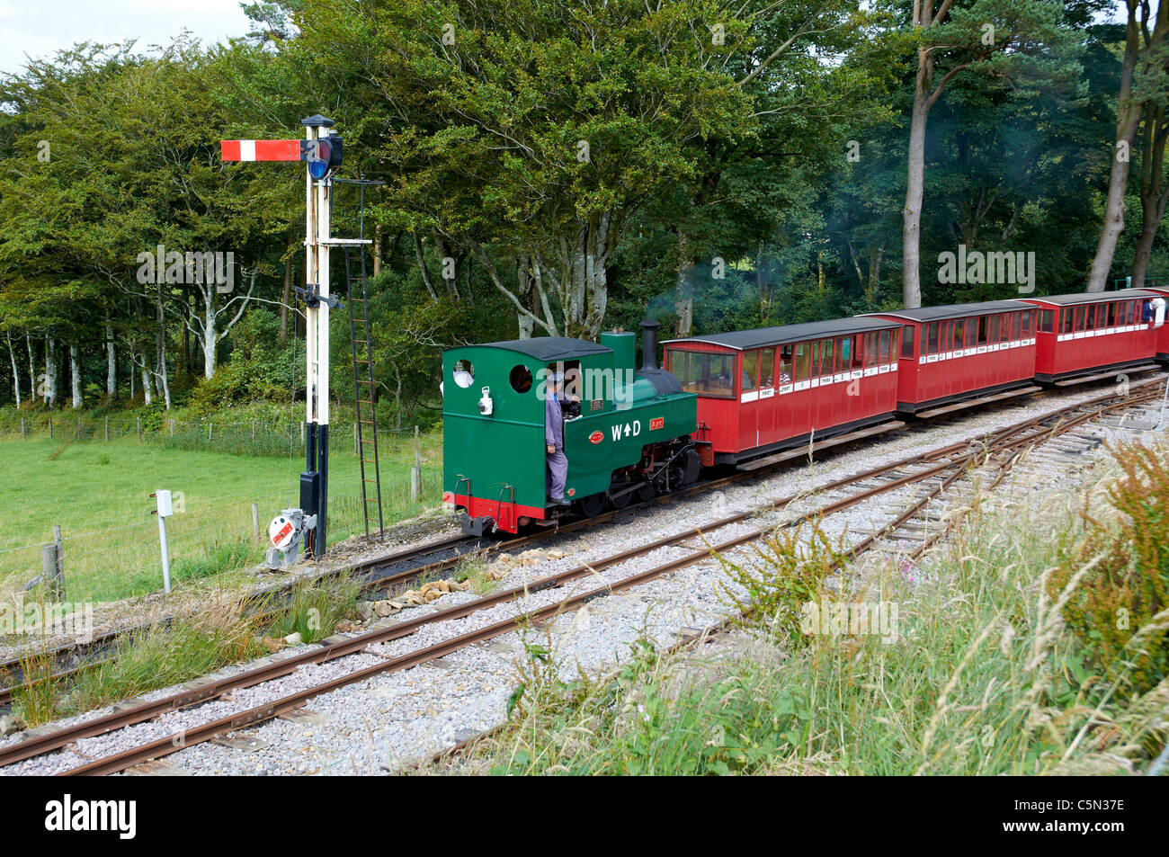 Woody Bay station on the Lynton and Barnstaple Railway. A short section ...