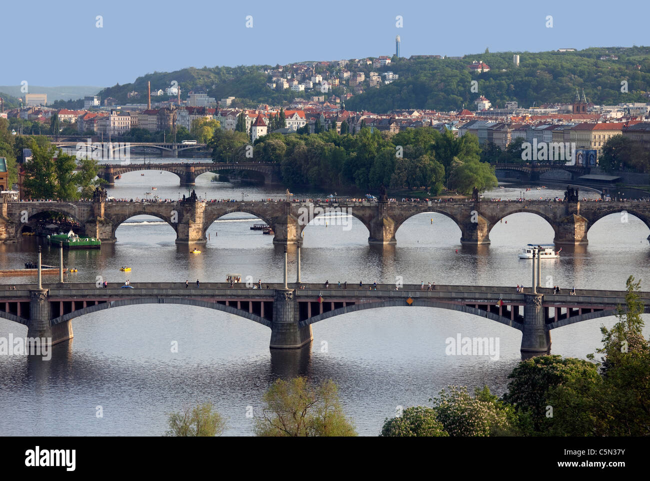 Prague bridges vltava river czech hi-res stock photography and images ...