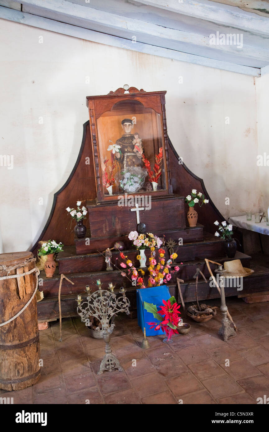 Cuba, Trinidad. A Shrine to St. Anthony, San Antonio, representing the ...
