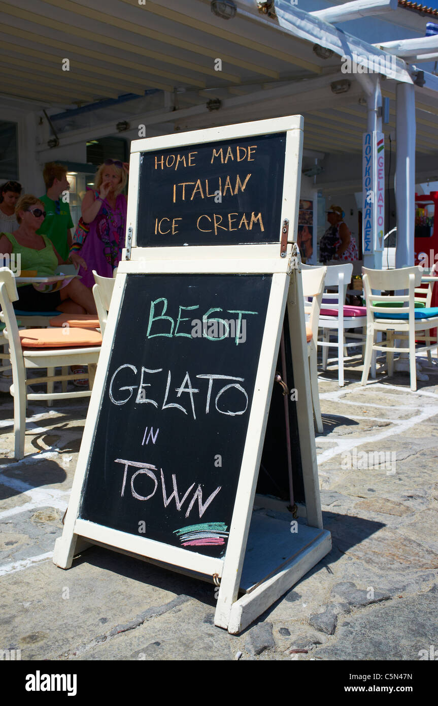 Italian ice cream sign hi-res stock photography and images - Alamy