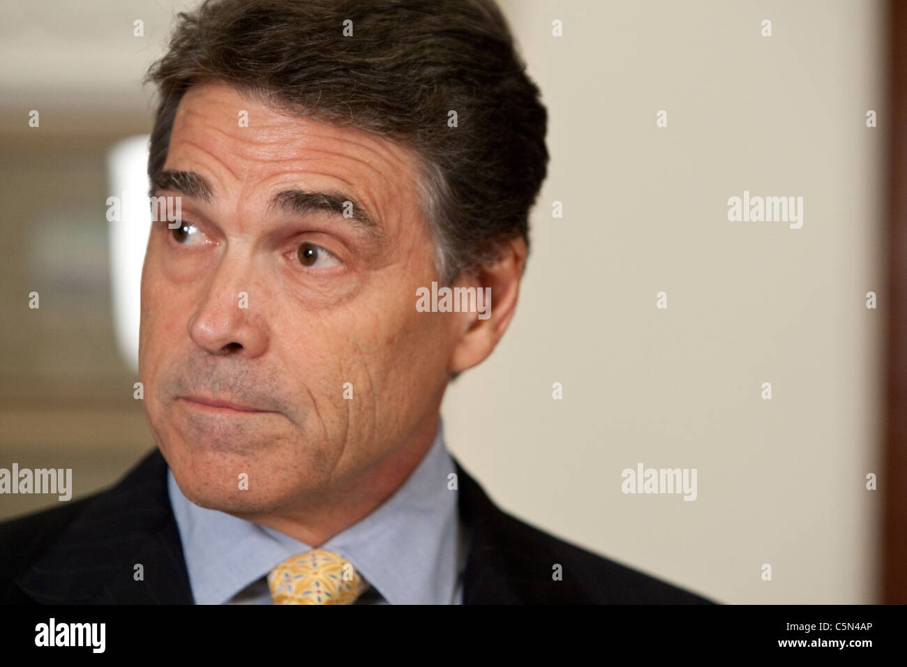 Texas Republican Governor Rick Perry during press conference at Texas ...