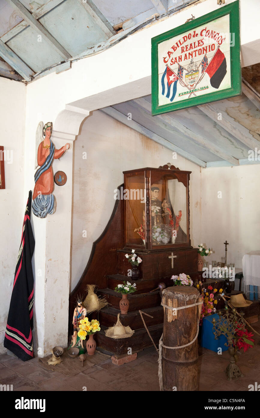 Cuba, Trinidad. A Shrine to St. Anthony, San Antonio, representing the ...