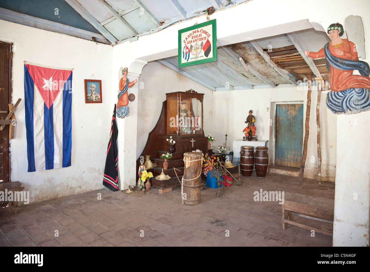 Cuba, Trinidad. An Altar to St. Anthony, San Antonio, representing the ...