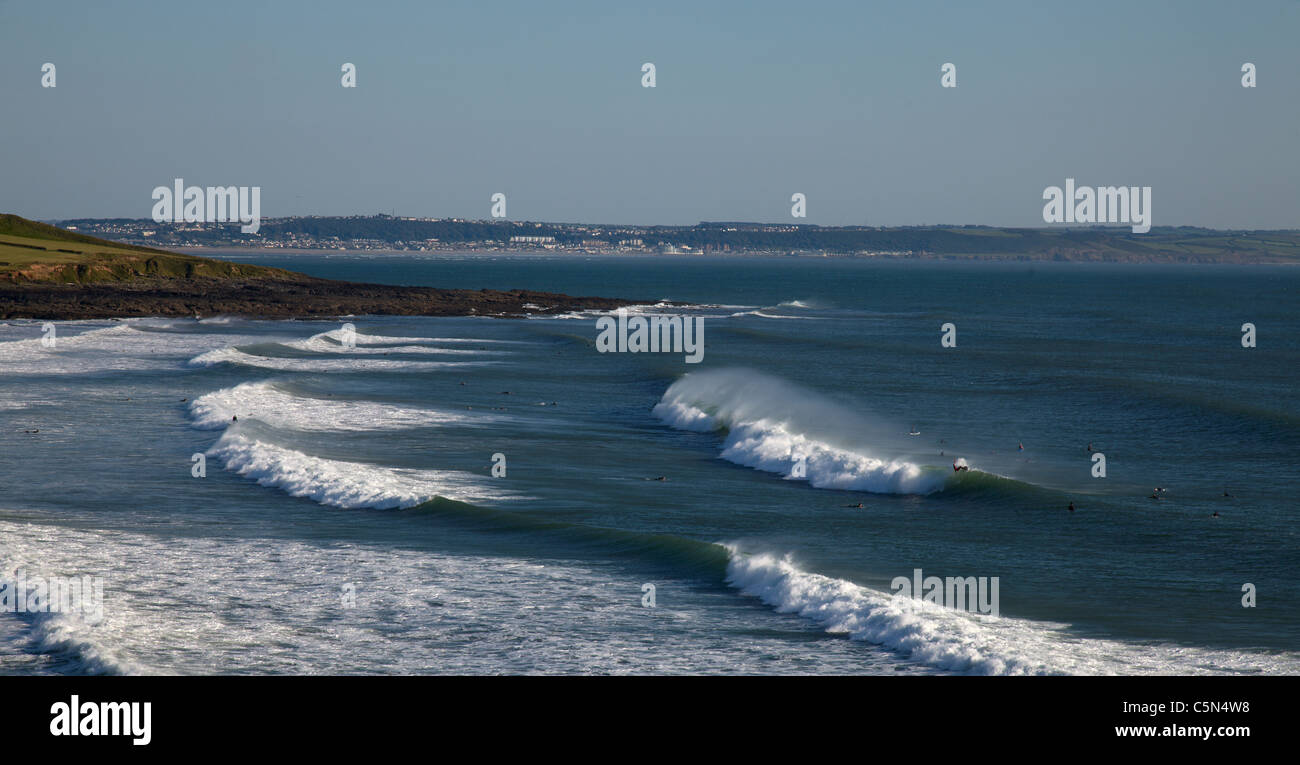 Croyde bay surf Stock Photo - Alamy