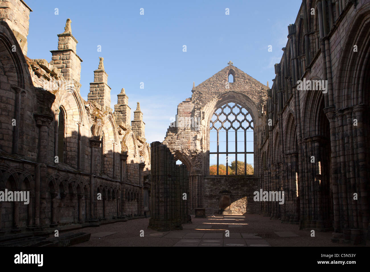 Stone Abbey Ruins Stock Photo - Alamy