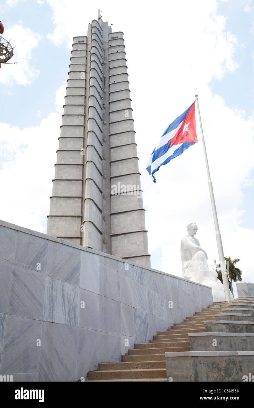 The Jose Martí statue at Revolution Square Havana Habana Cuba Stock ...