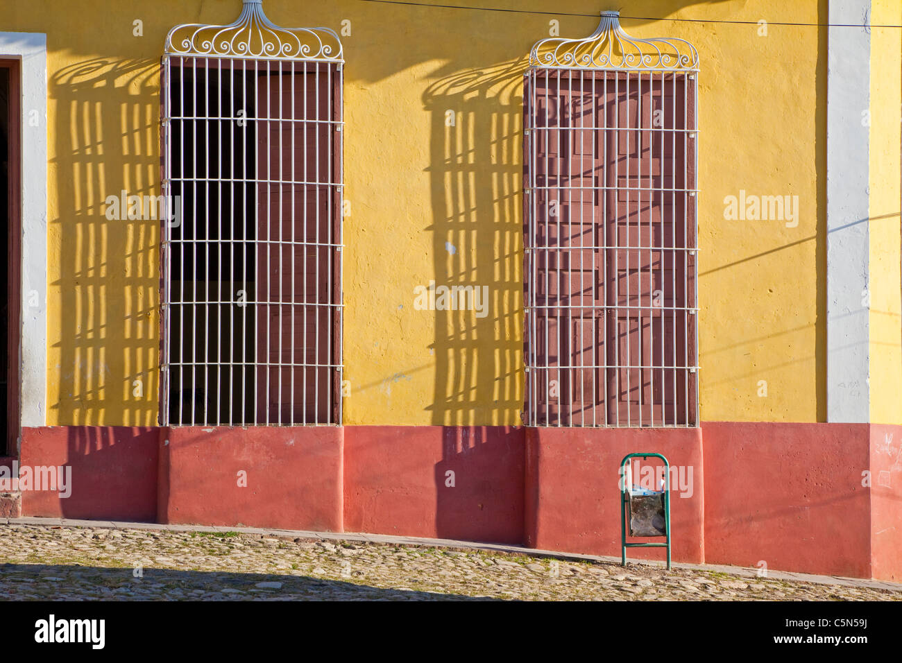Cuba, Trinidad. Metal Grilles on Windows Stock Photo - Alamy