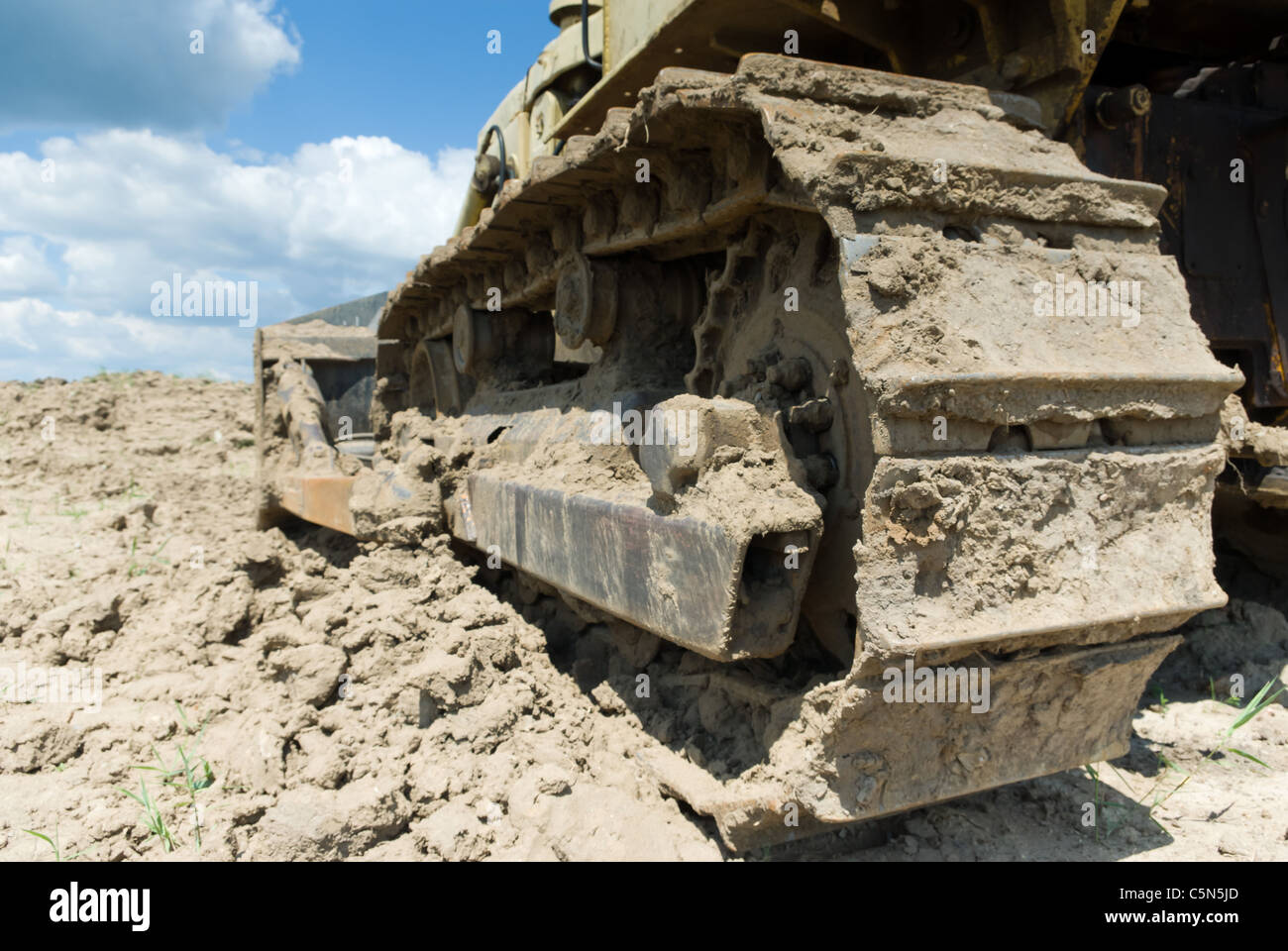 digger, Heavy Duty construction equipment parked at work site Stock ...