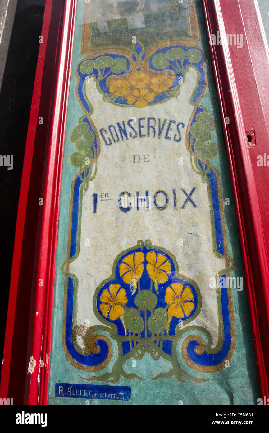 Old sign advertising first-rate preserves, Paris, France Stock Photo ...