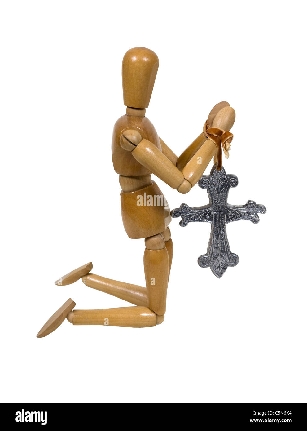 Kneel pray jesus Cut Out Stock Images & Pictures - Alamy