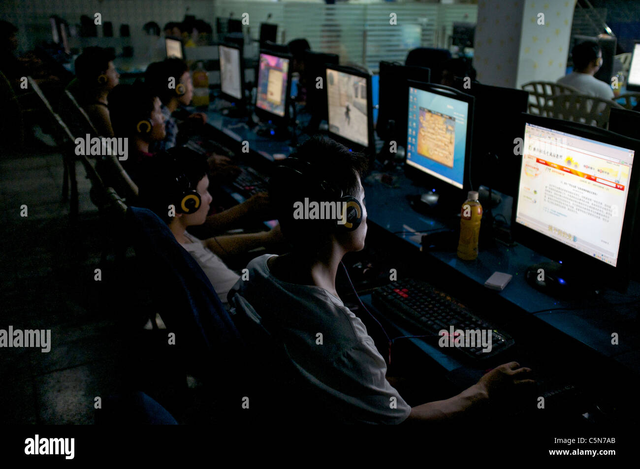 Internet Cafe in Beijing, China. 28-Jul-2011 Stock Photo - Alamy