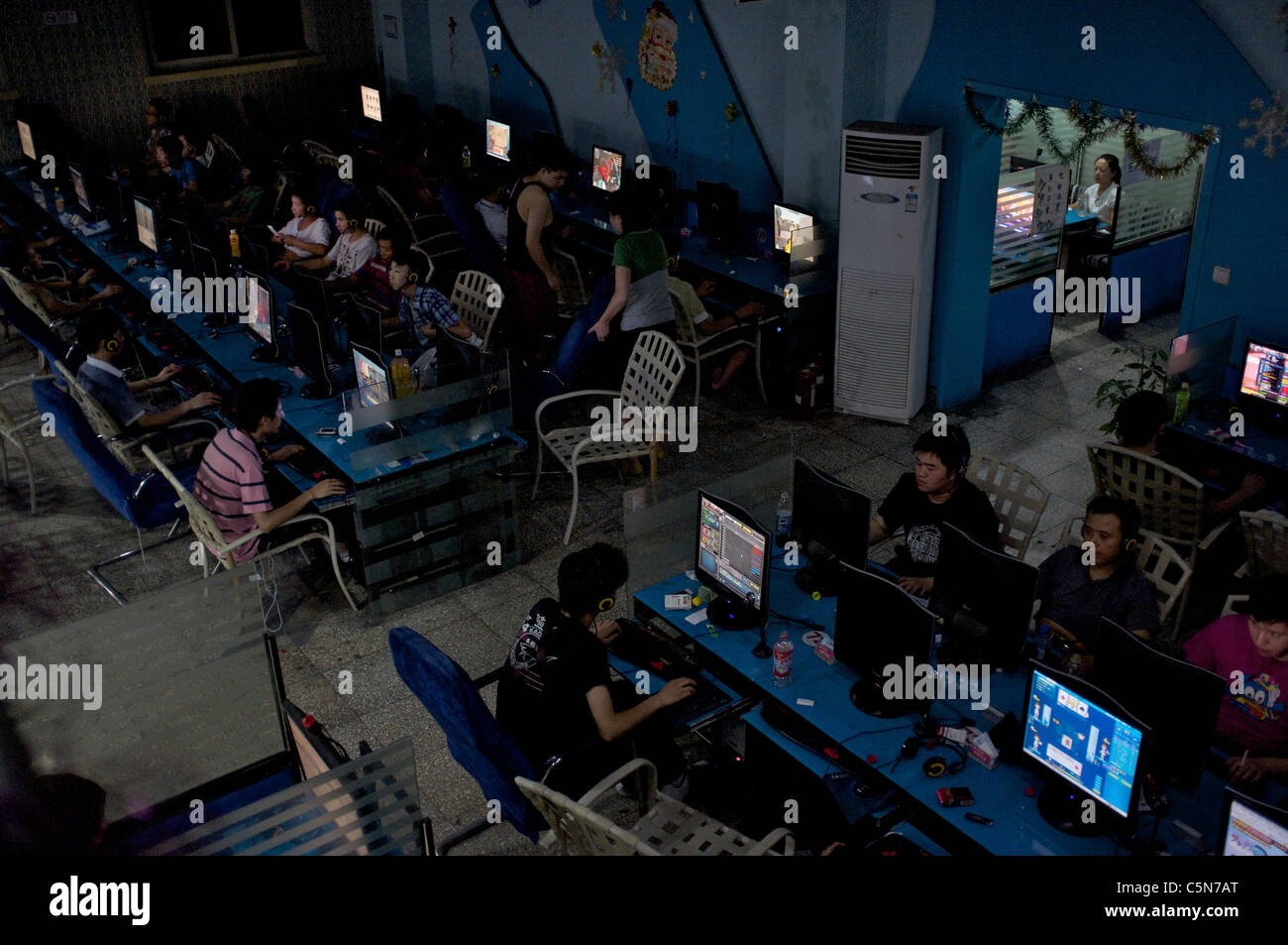 Internet Cafe in Beijing, China. 28-Jul-2011 Stock Photo - Alamy