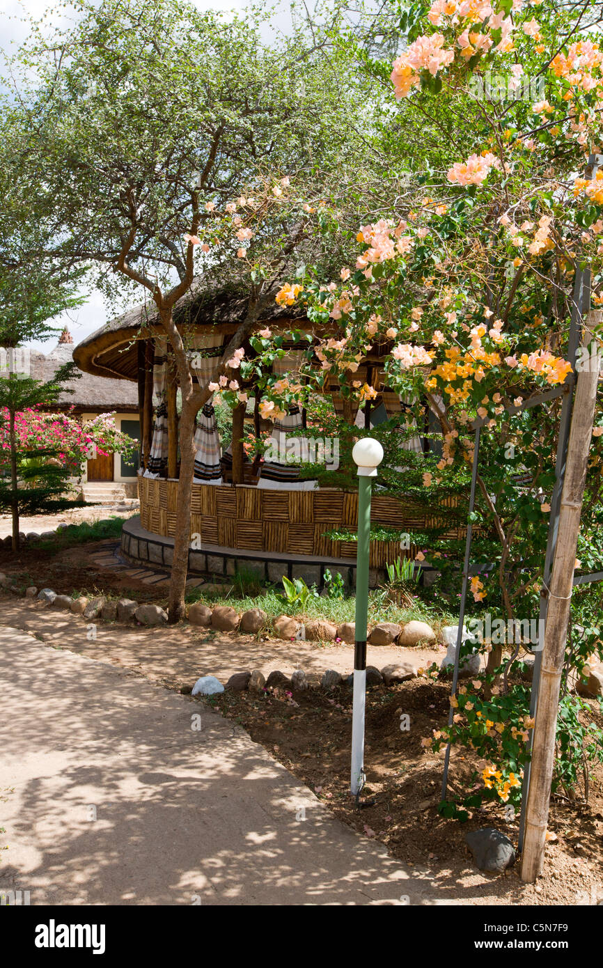 Buska Lodge hotel and restaurant near Turmi in the Lower Omo Valley ...