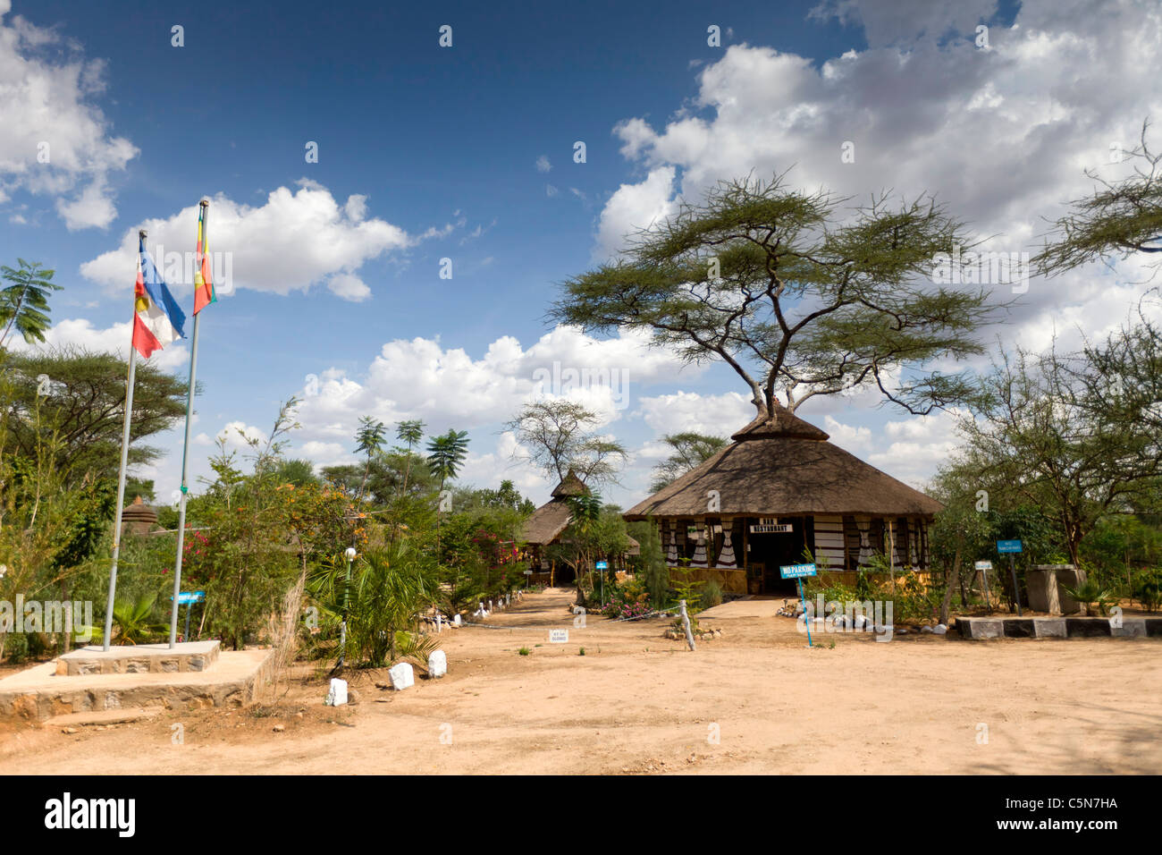 Buska Lodge hotel and restaurant near Turmi in the Lower Omo Valley ...