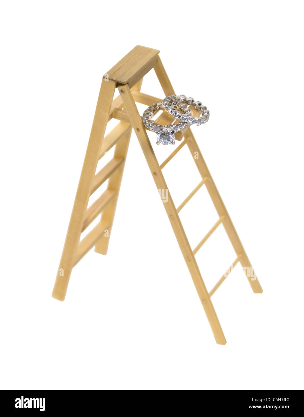 Taking the relationship to a higher level shown by a diamond engagement ...