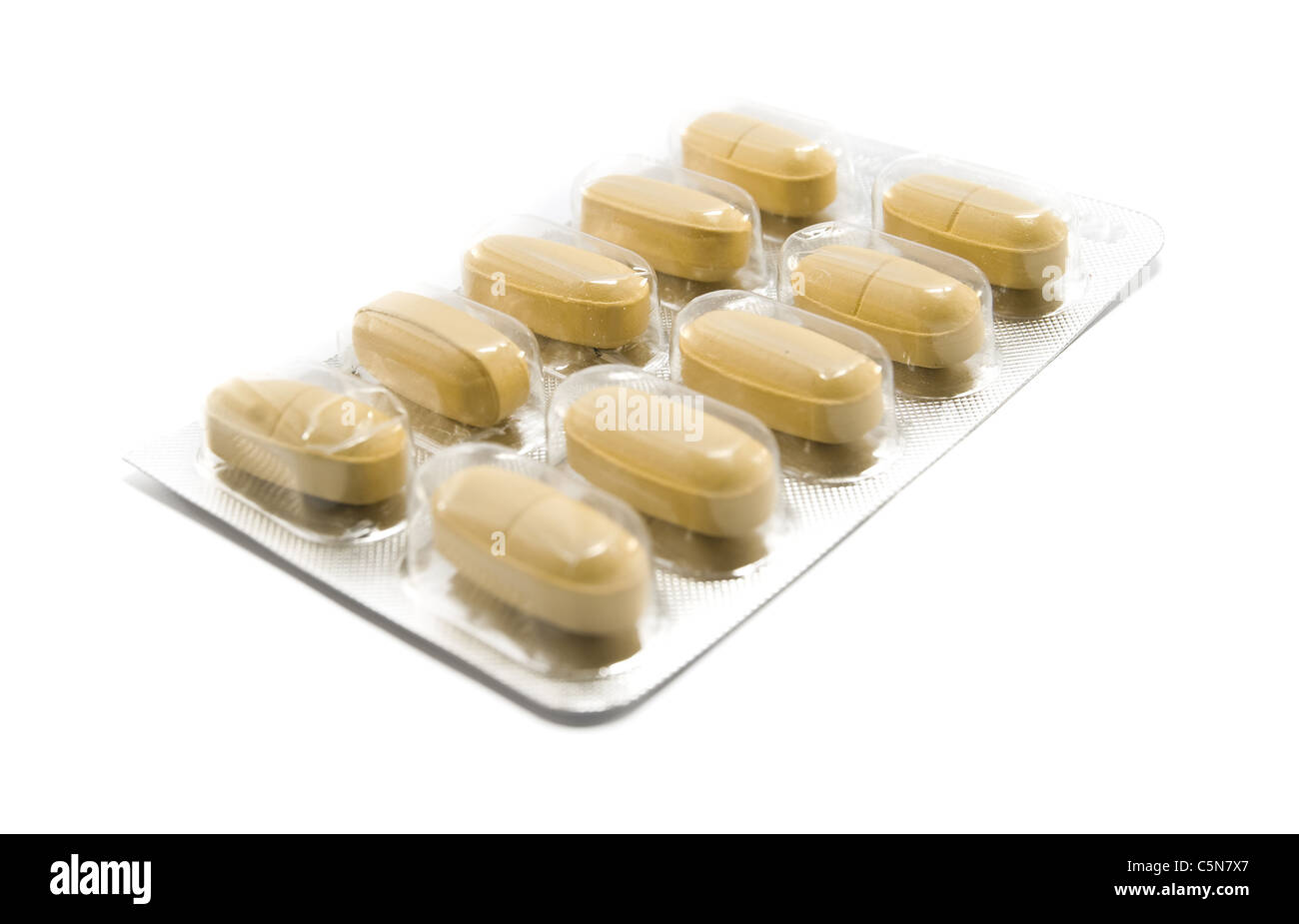 White oval pill Cut Out Stock Images & Pictures - Alamy