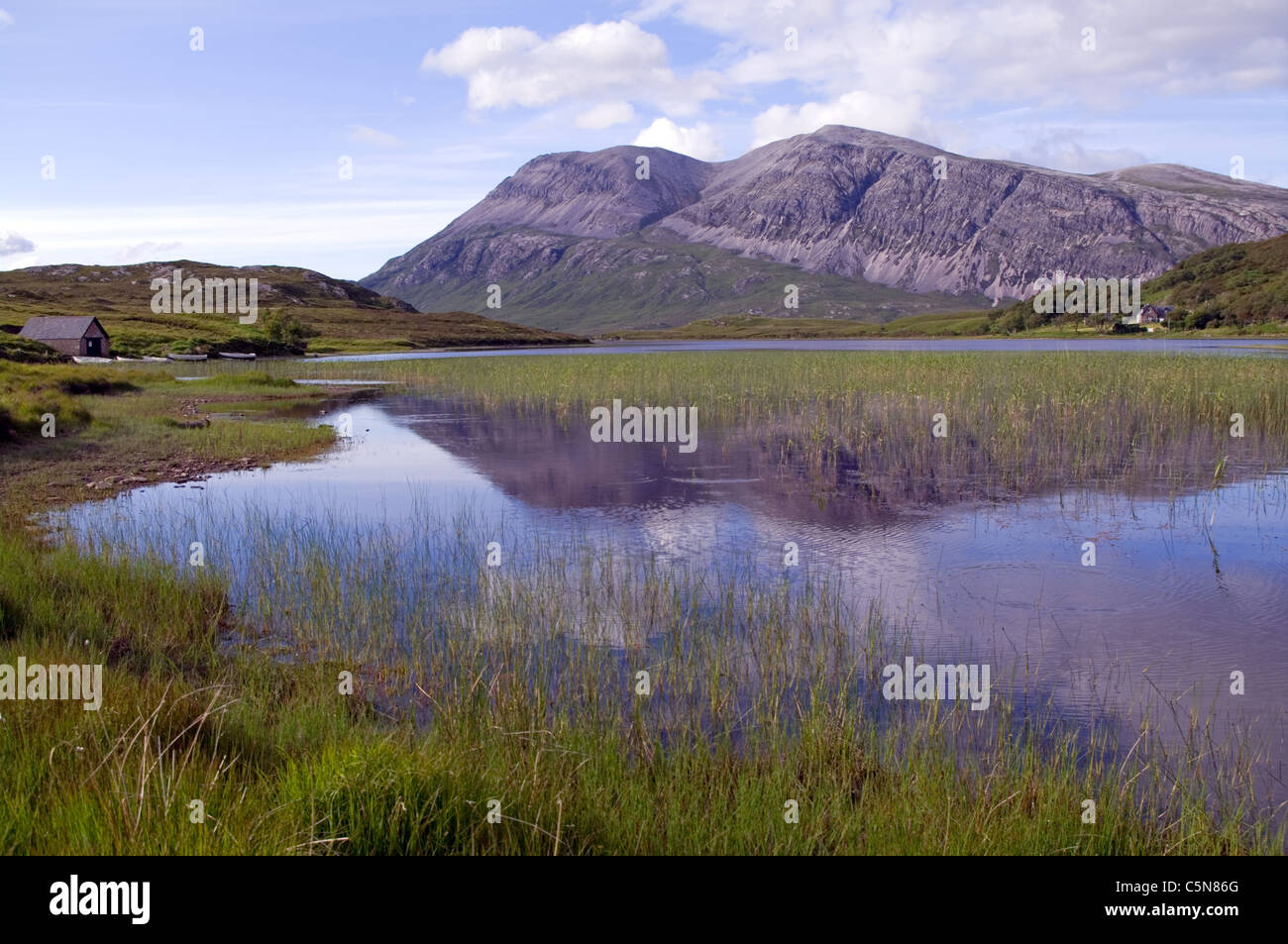 Arkle reflected in Loch Stack, by Achfary, Reay Forest Estate ...