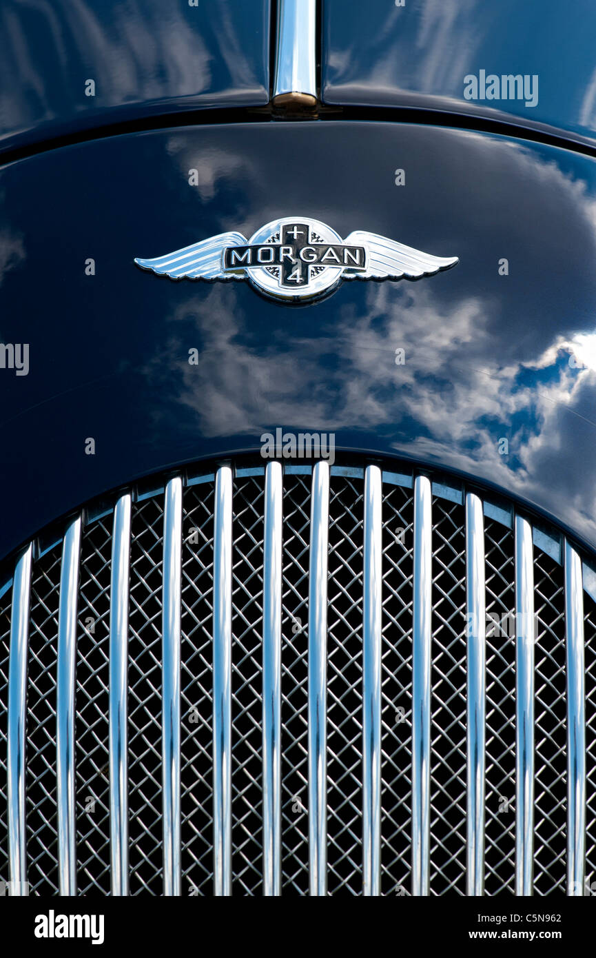 Morgan plus 4 . Classic british car front end abstract Stock Photo - Alamy
