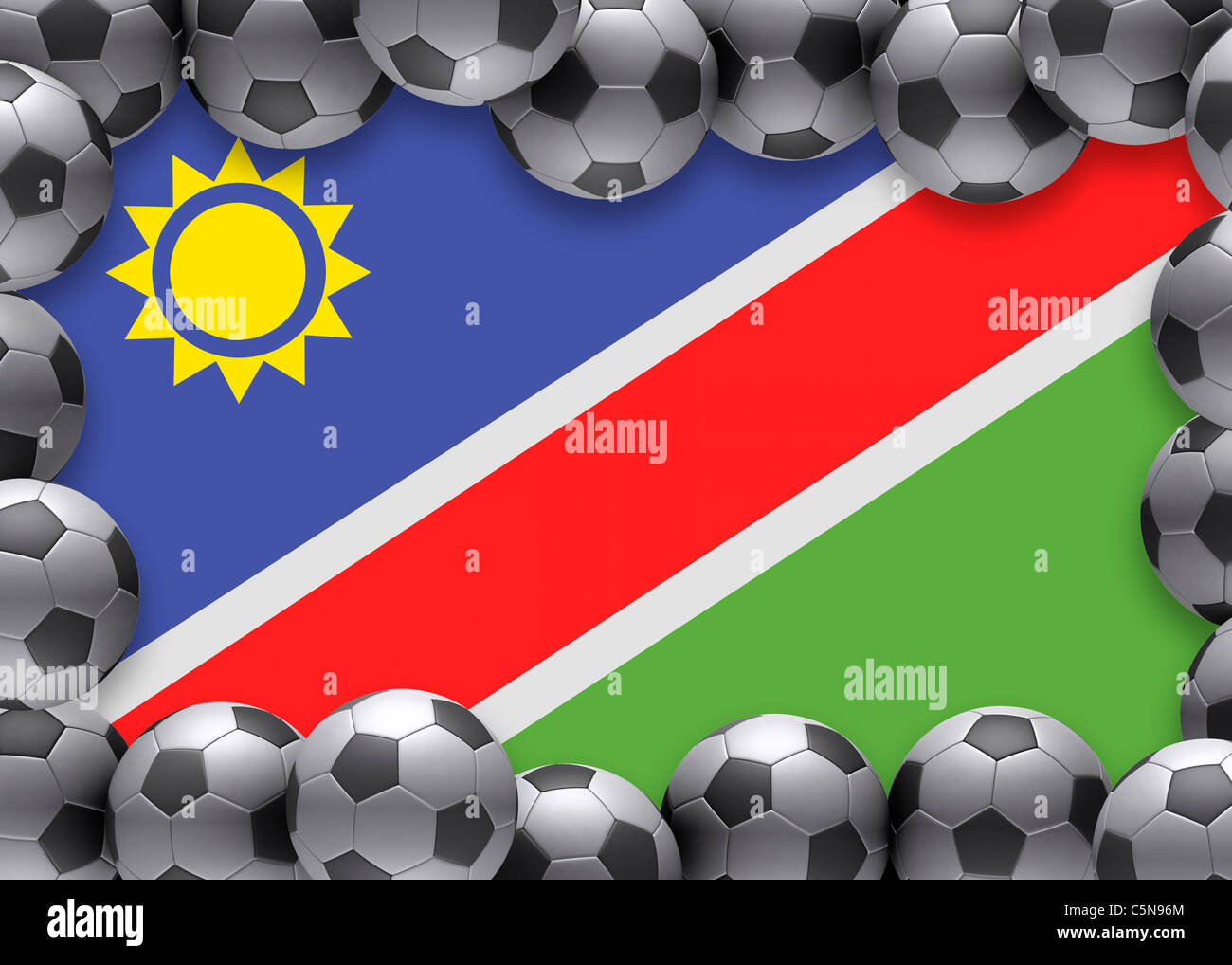 Flag of Namibia football soccer Stock Photo - Alamy