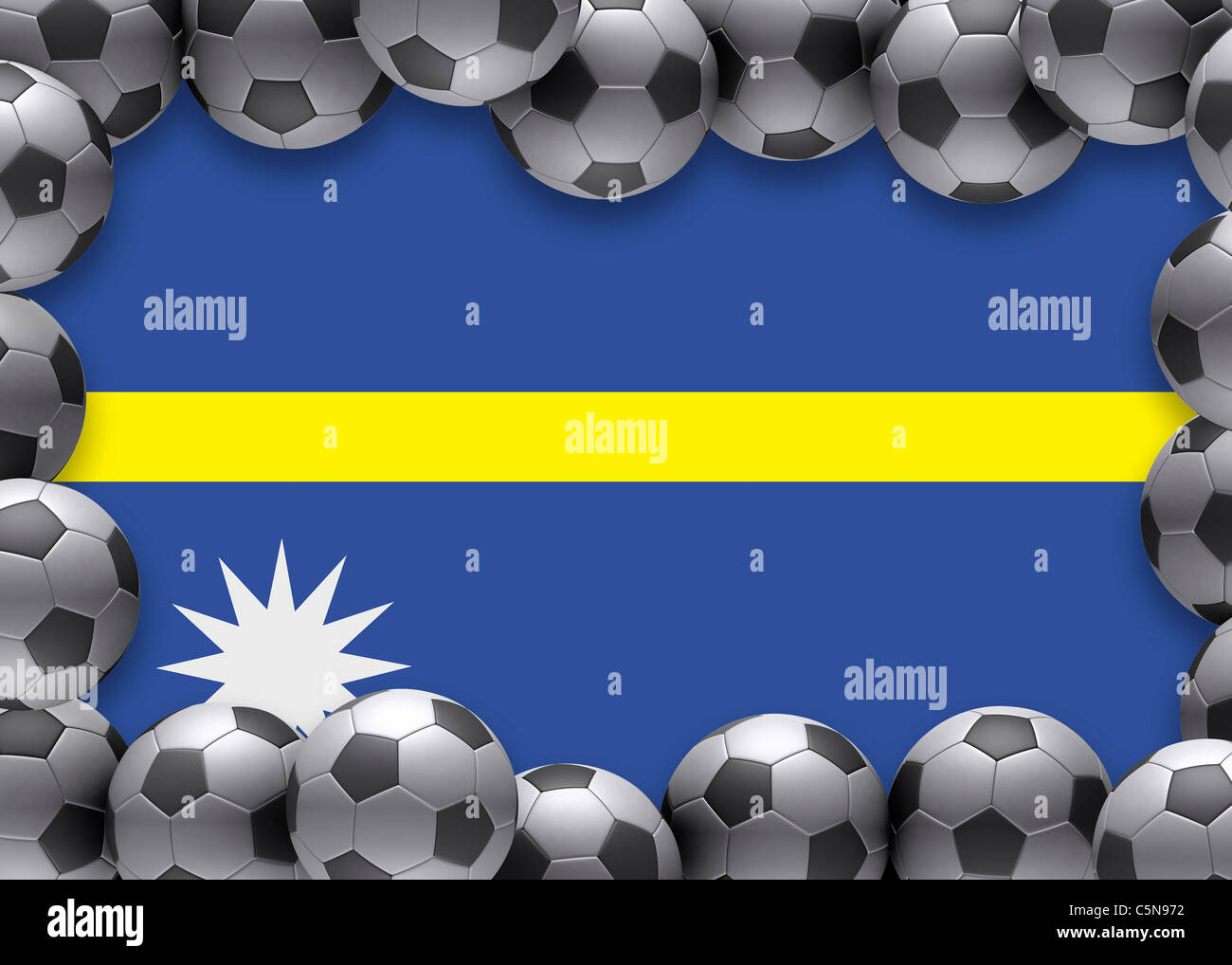 Flag of Nauru football soccer Stock Photo - Alamy