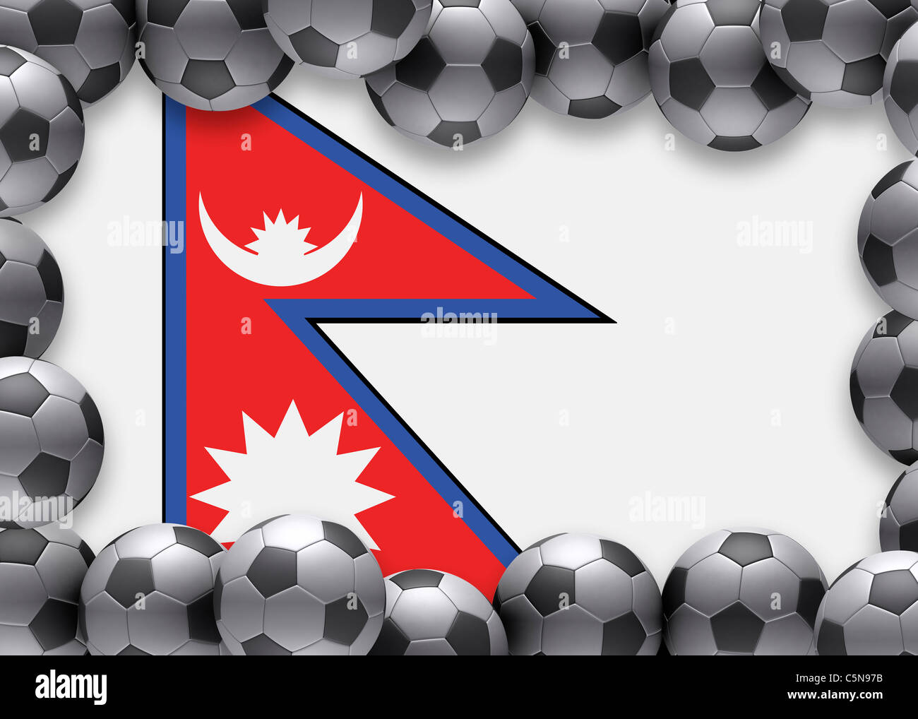 Flag nepal football soccer hi-res stock photography and images - Alamy
