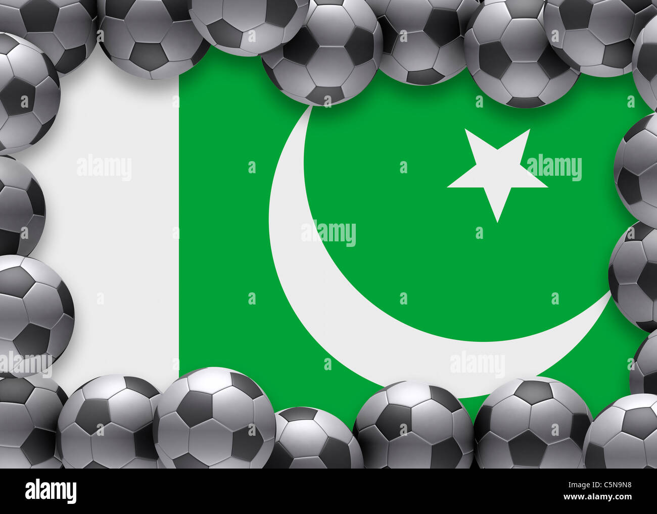 Flag of Pakistan football soccer Stock Photo - Alamy