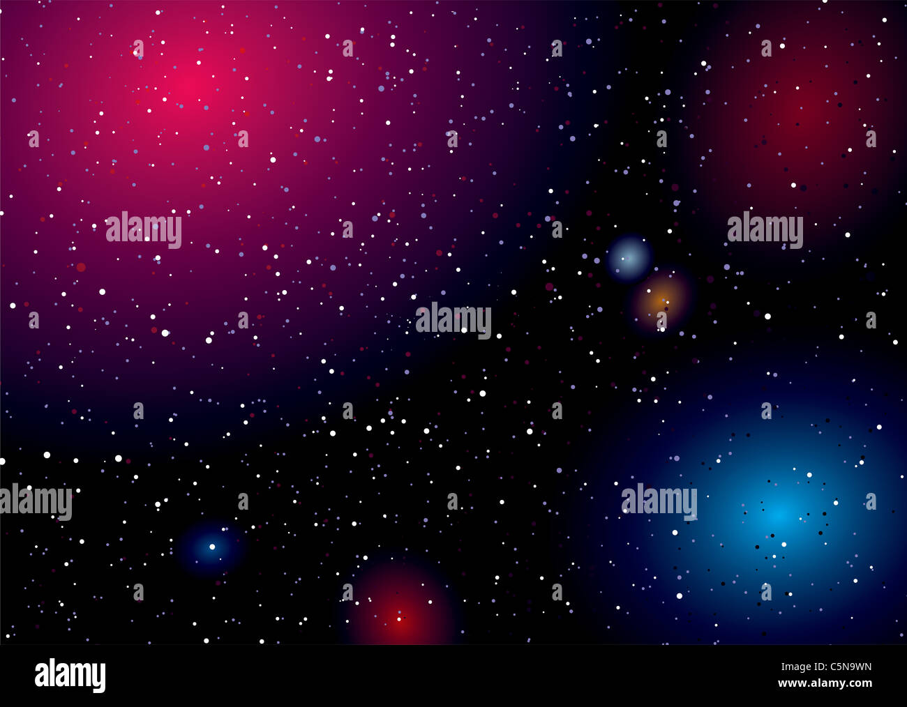 Rainbow of colours captured in this deep space landscape Stock Photo ...
