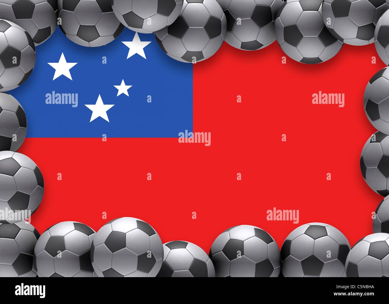 Flag of Samoa football soccer Stock Photo - Alamy