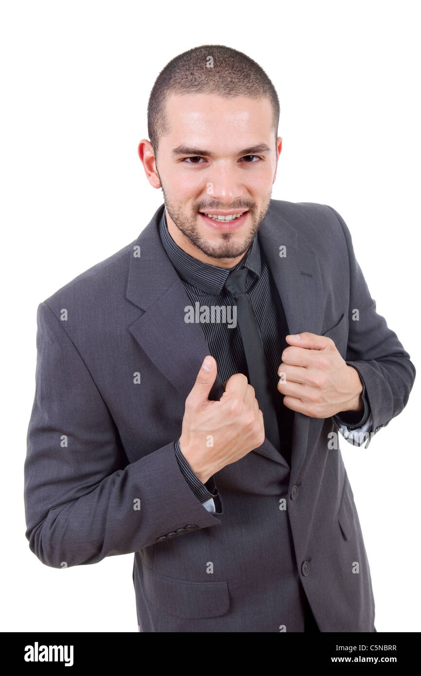 young business man portrait isolated on white Stock Photo - Alamy