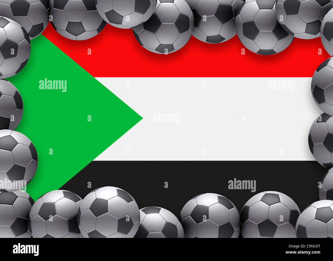 Flag of The Sudan football soccer Stock Photo - Alamy