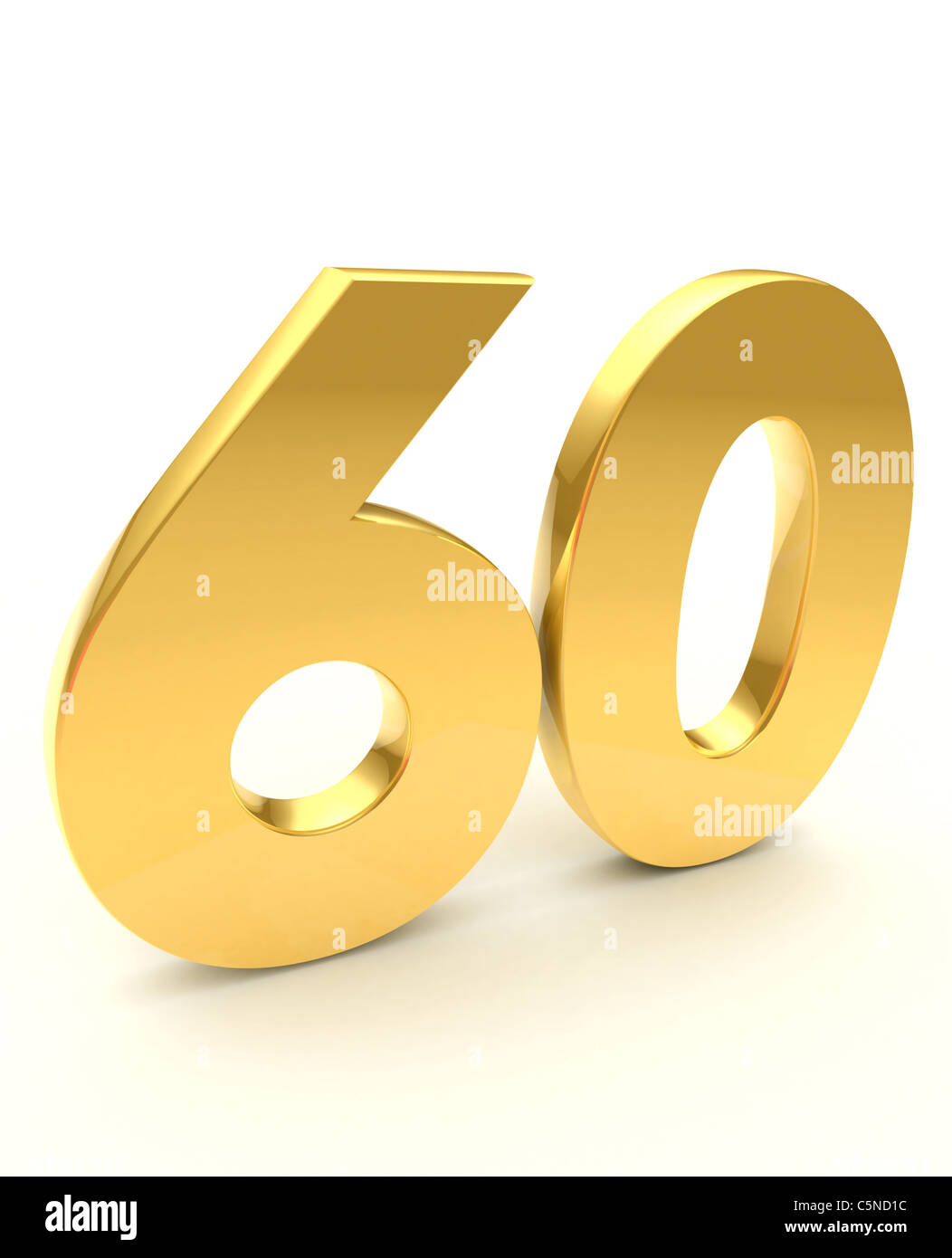 3d gold number sixty hi-res stock photography and images - Alamy