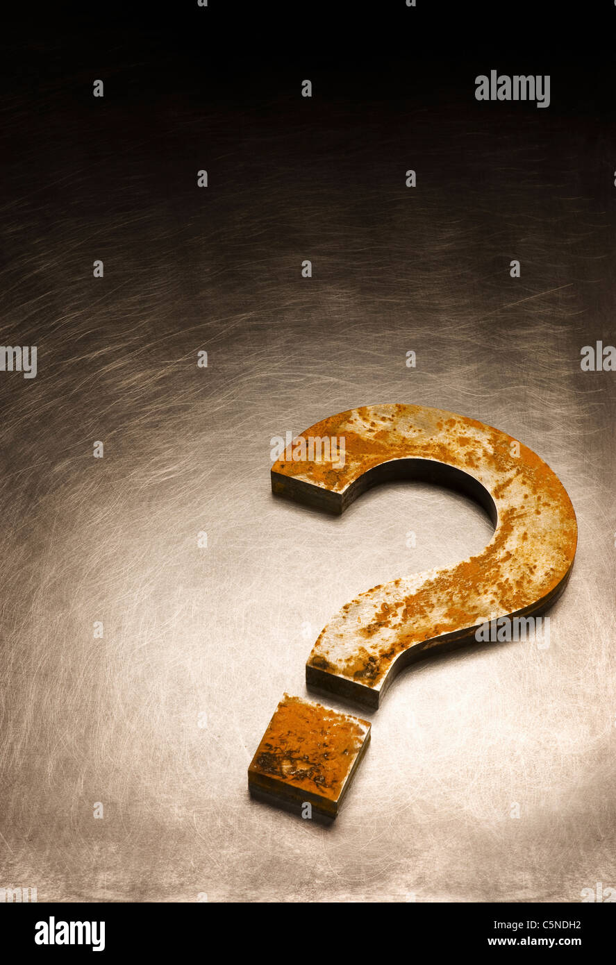 A question mark made out of metal Stock Photo - Alamy