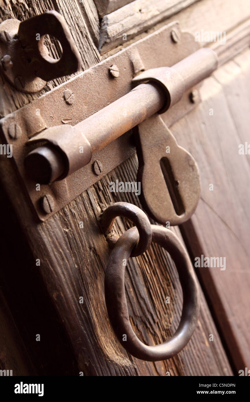 Lock on gate of el Sultan hassan mosque , Cairo Egypt Stock Photo - Alamy