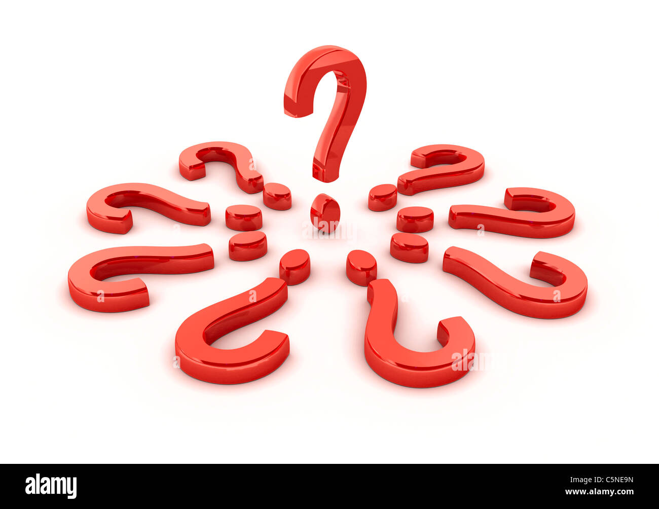 Red question marks - isolated Stock Photo - Alamy