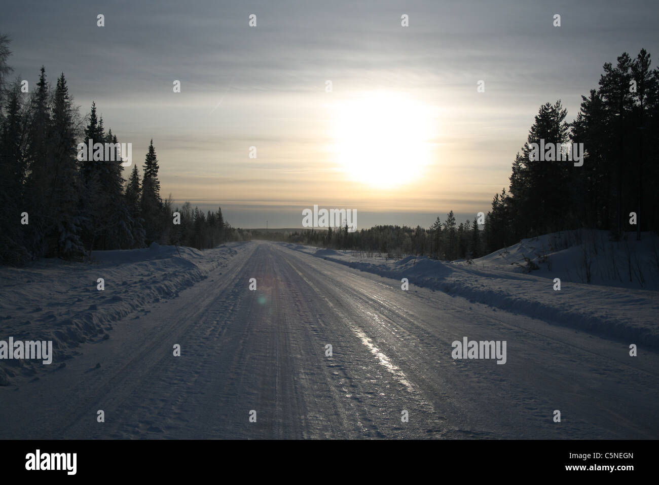 Road northern sweden hi-res stock photography and images - Alamy