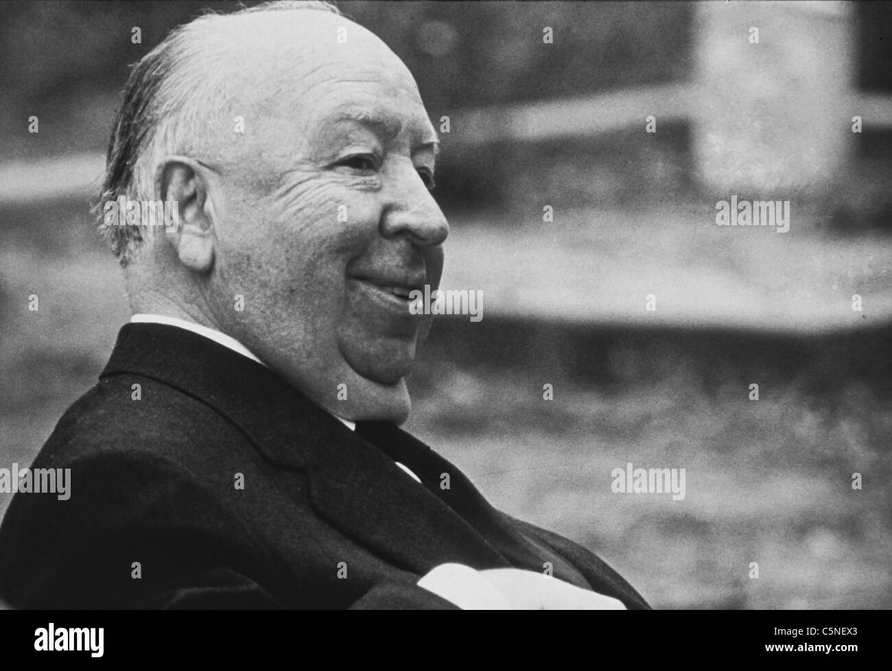 Alfred Hitchcock Smiling