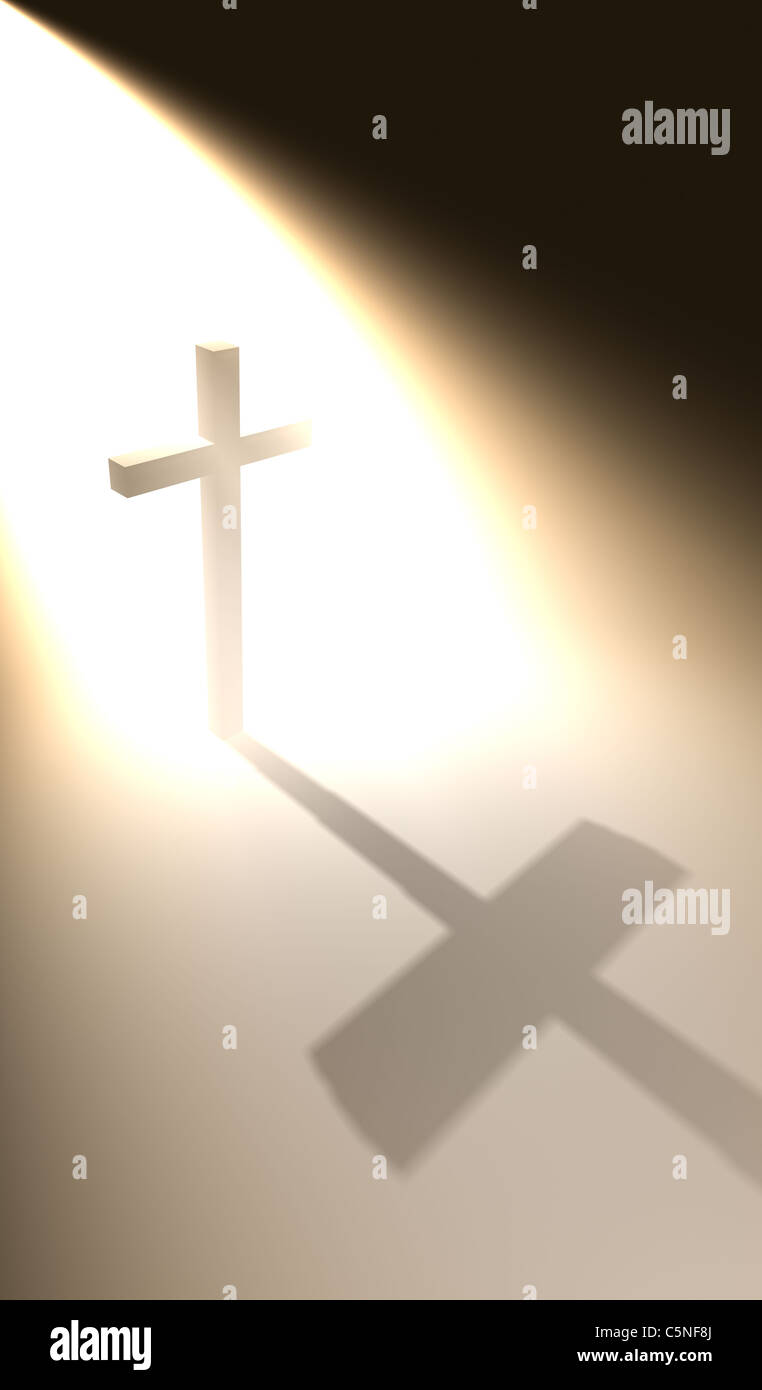 Cross in the bright light Stock Photo - Alamy