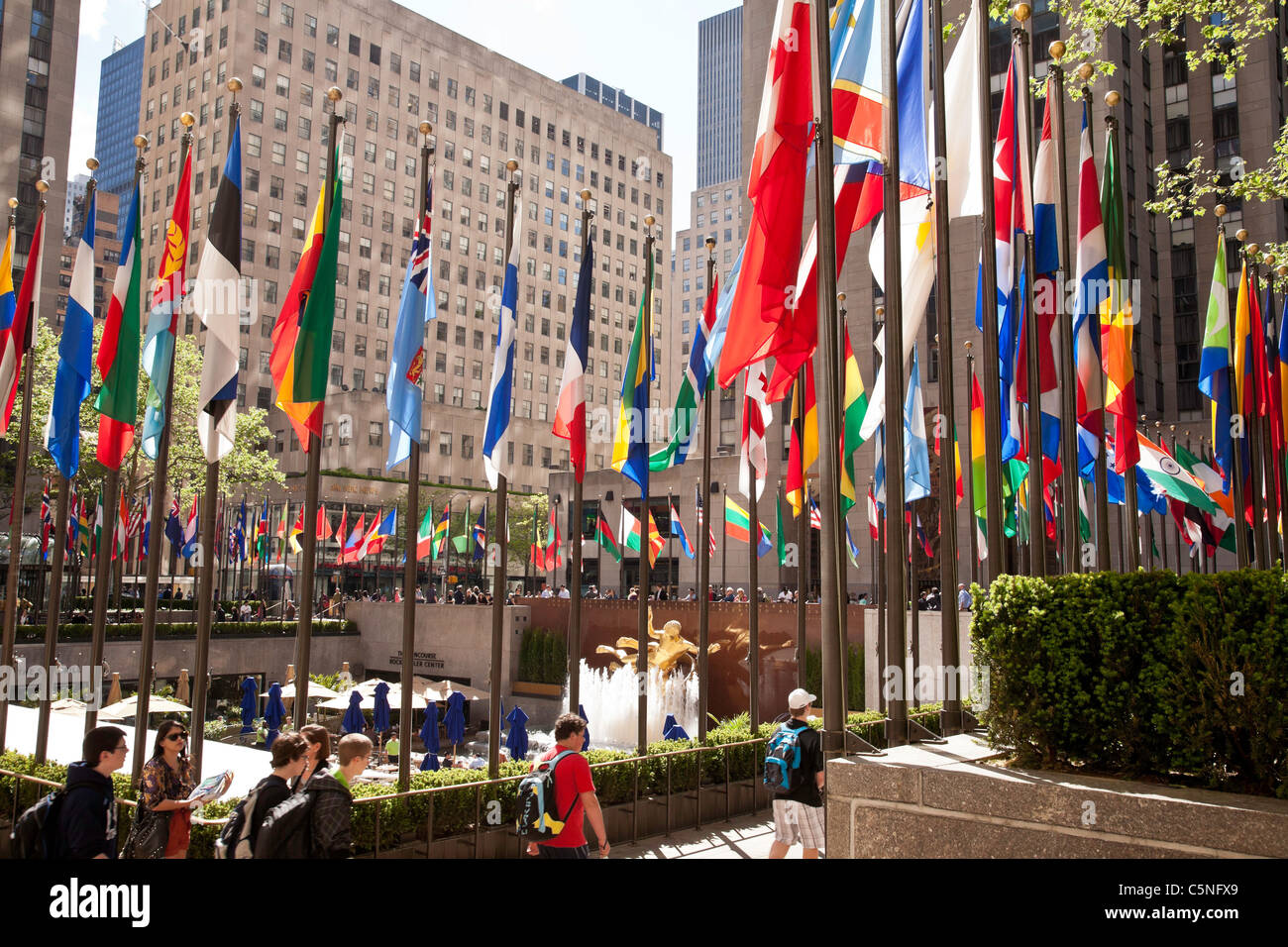 Rockefeller Center Plaza, NYC Stock Photo - Alamy