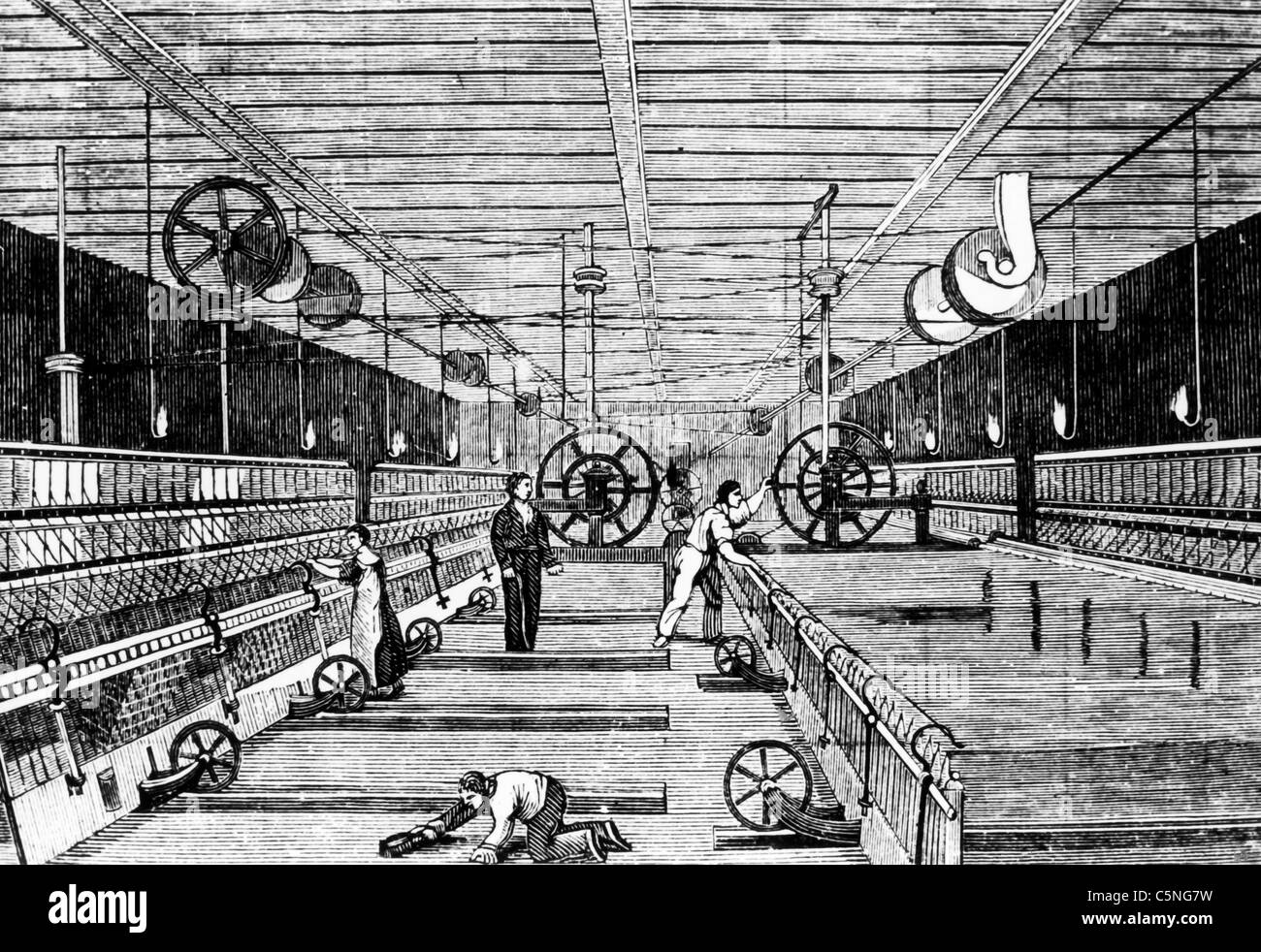 Print of a textile mill hi-res stock photography and images - Alamy