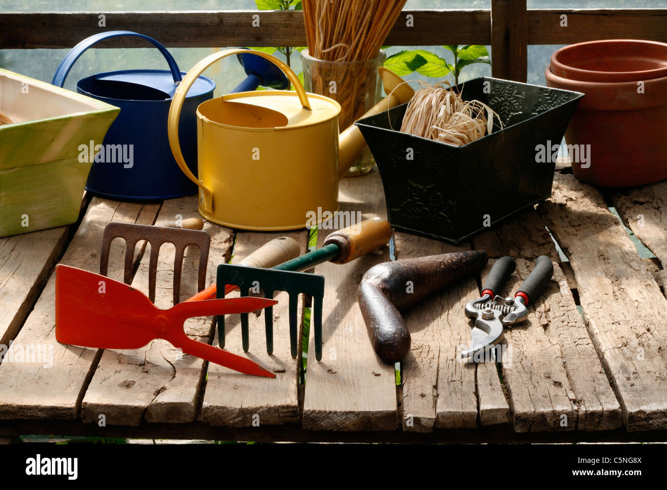 Little tools : little rake, little hoe, tool for planting, pruning ...