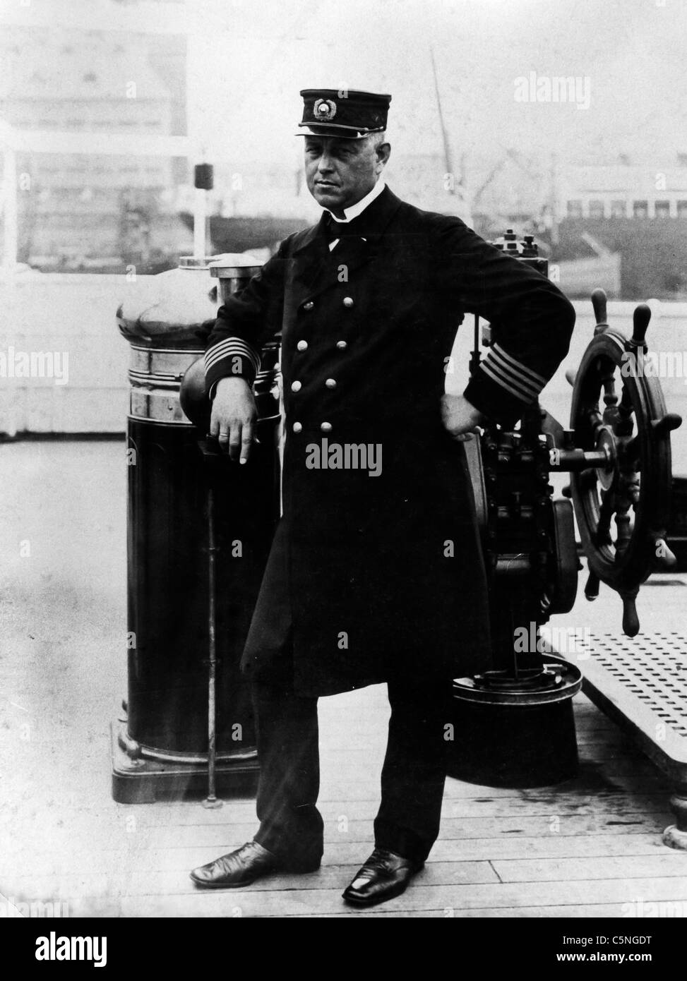 the commander of the Sealand, the first ship built with a diesel engine ...