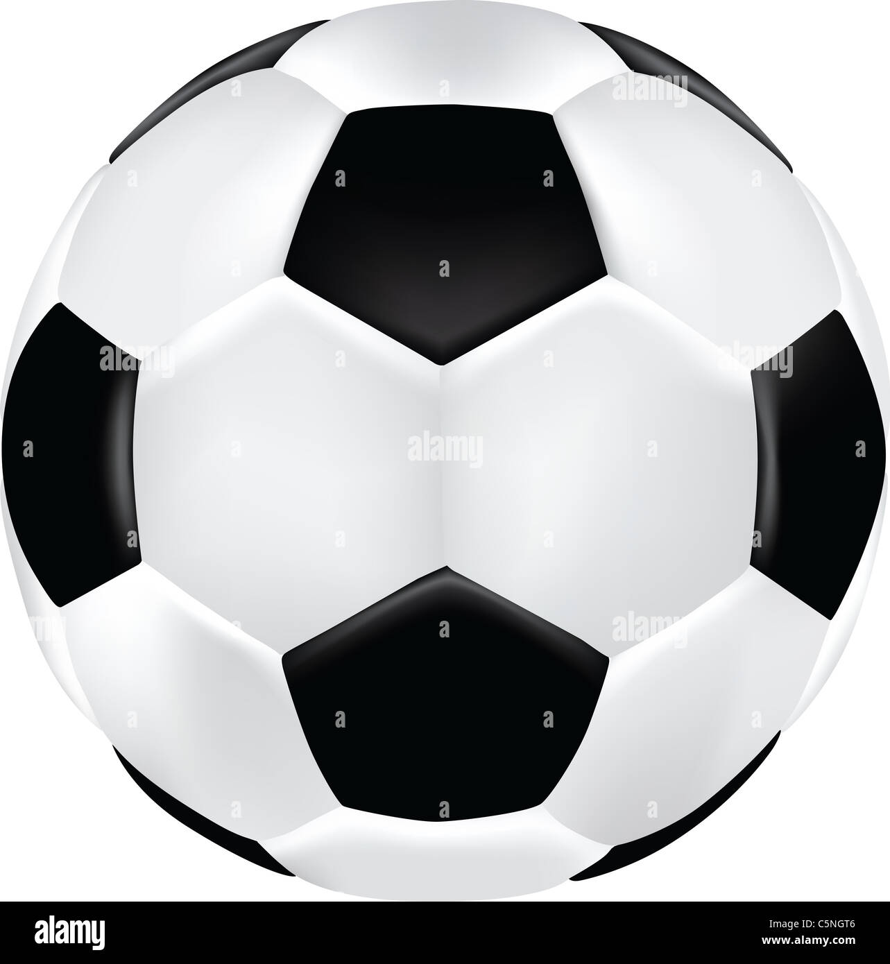 3d vector gradient mesh football on white background Stock Photo - Alamy