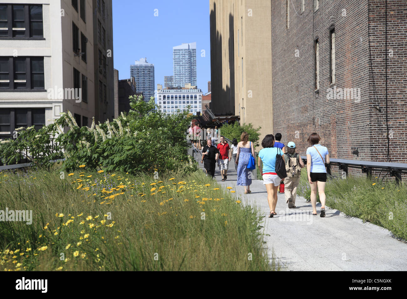Highline Park, Section 2 opened in June 2011, Manhattan, New York City ...