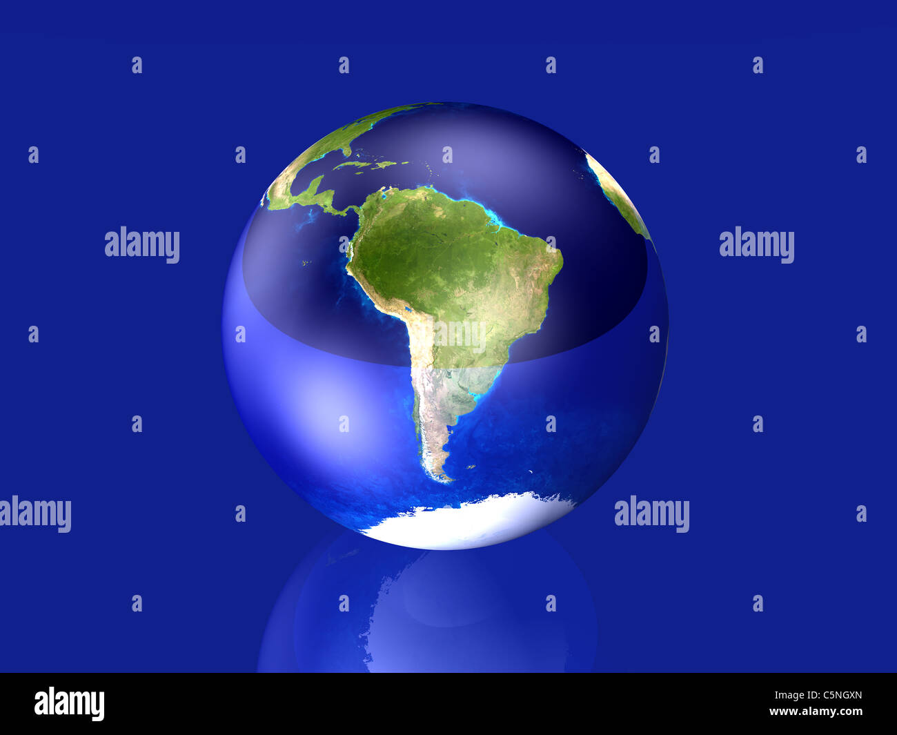 Blue Globe - Southamerica Stock Photo - Alamy