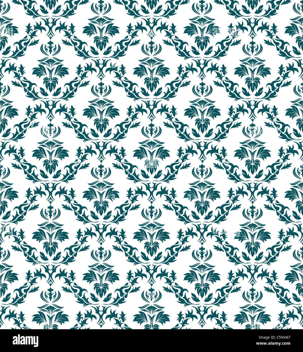 Damask seamless vector pattern Stock Photo - Alamy