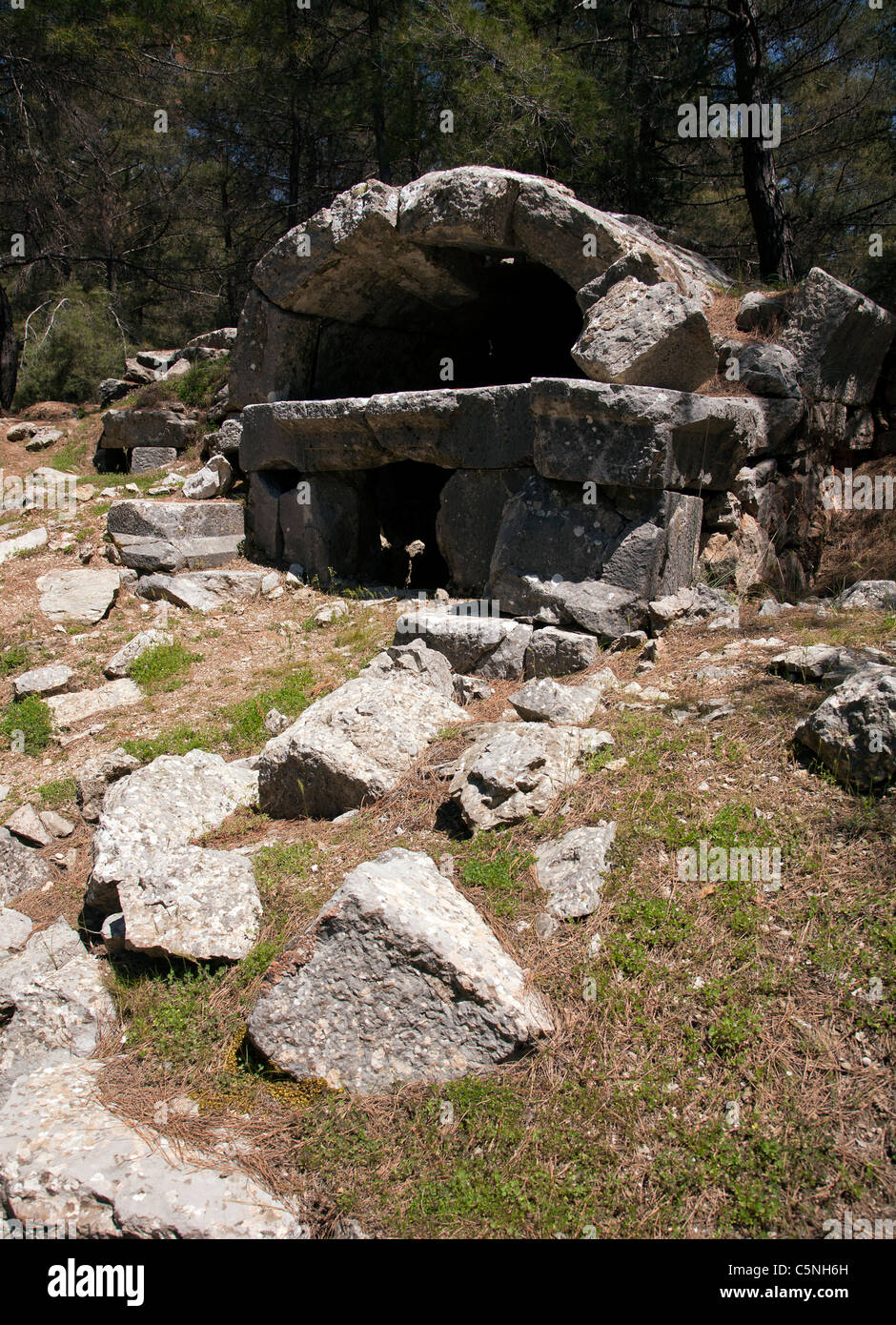 Turkey Kadyanda ancient city near Fethiye - ruins Stock Photo - Alamy